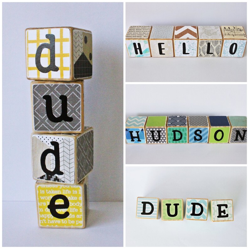Custom Name Blocks // Wooden Name Blocks // Personalised Baby - Etsy
