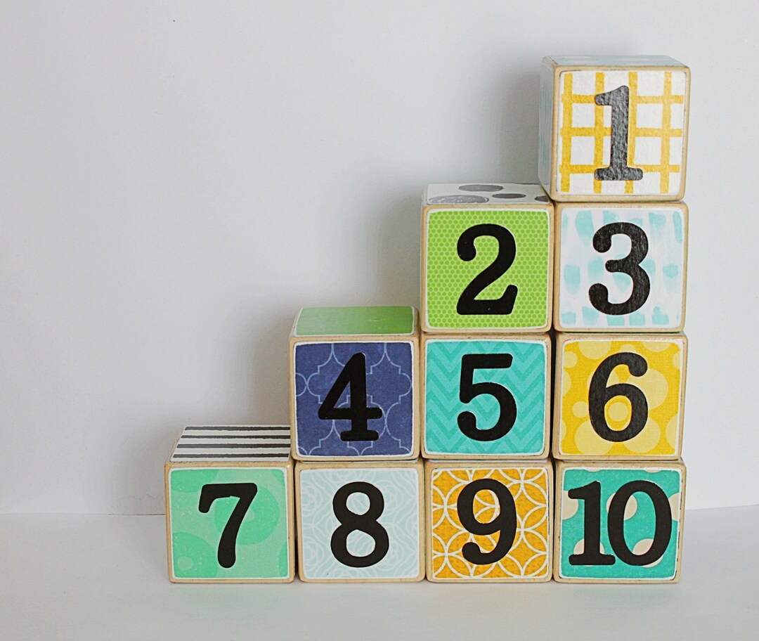 Number Blocks // Wooden Blocks // Building Blocks // 1-10 // Kids Toy ...