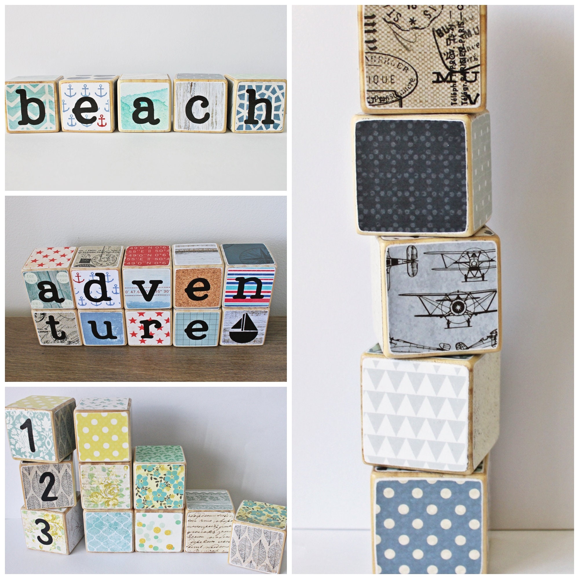 Custom Name Blocks // Wooden Name Blocks // Personalised Baby Gift - Etsy