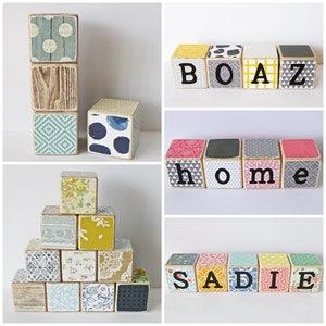 Custom Name Blocks // Wooden Name Blocks // Personalised Baby Gift - Etsy