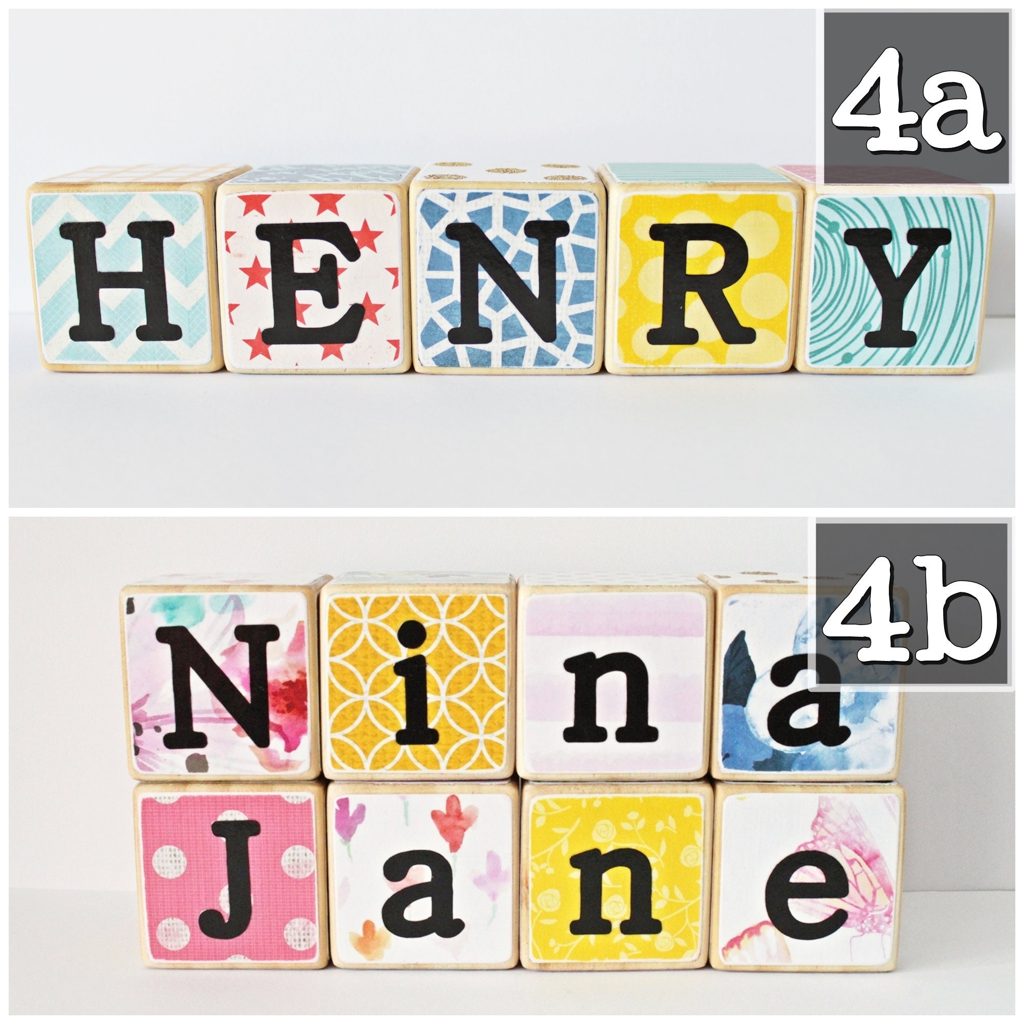 Custom Name Blocks // Wooden Name Blocks // Personalised Baby - Etsy