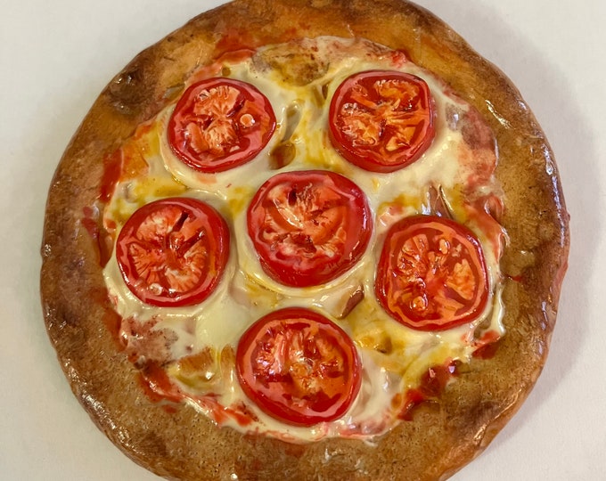 Miniature Pizza Fridge Magnet, Pizza With Fresh Tomatoes, Love Pizza ...