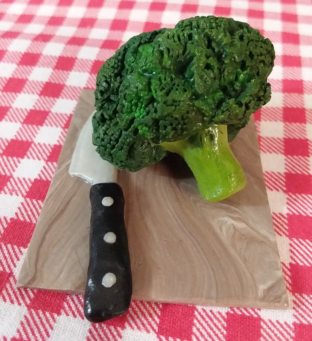 Polymer Clay Mini Broccoli Magnet, Mini Fake Broccoli, Kitchen Gift ...