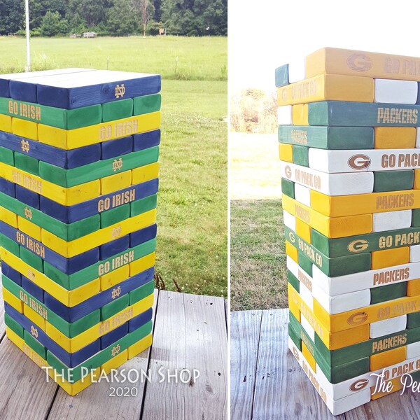 Rainbow Jenga - Etsy