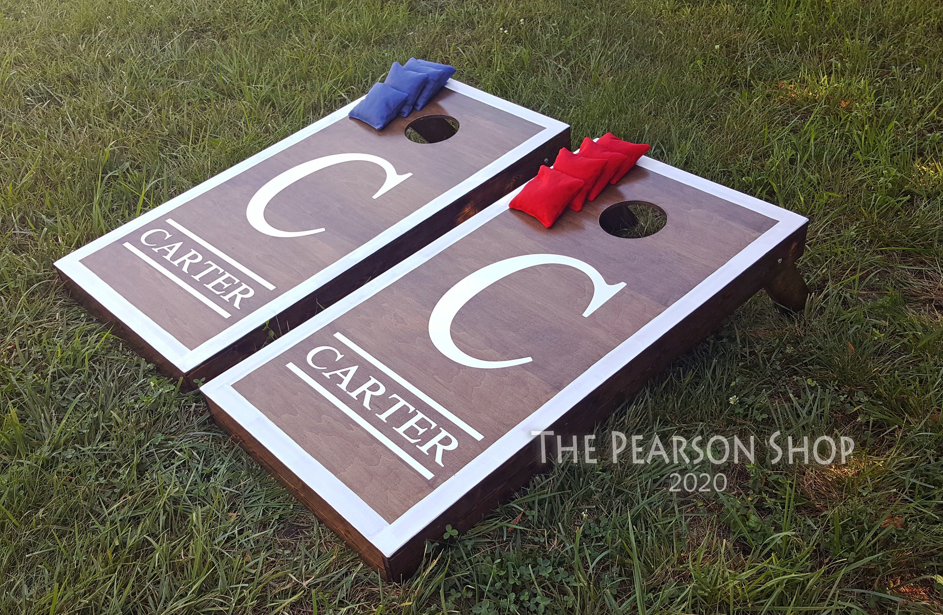 Initial Border CORNHOLE SET - Etsy