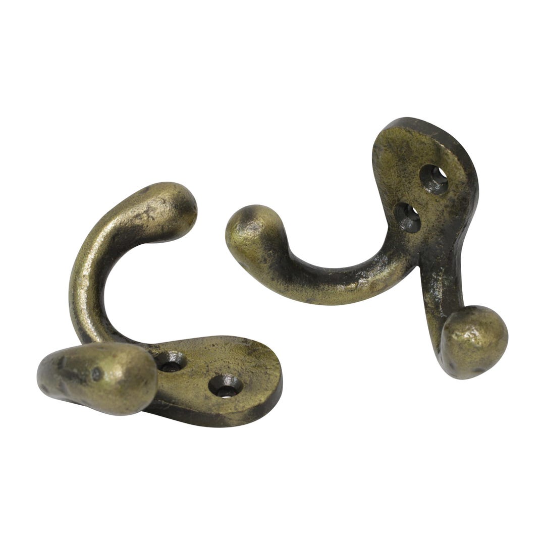 Decorative 1.3 Inch Iron Droplet Wall Hook for Hats, Coats, and Robes (2 Pack) - HK-IR8388-33 ...