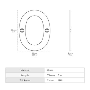 Modern 3 Inch Brass House Number for Address Plaque Mailbox - Etsy