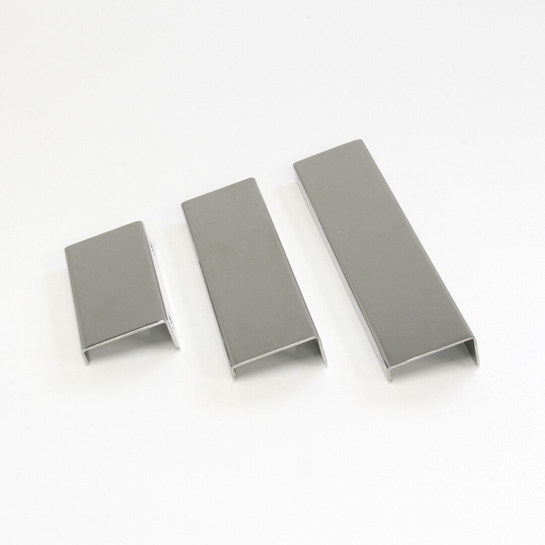 Polished Chrome Modern Industrial Stainless Steel Finger Edge Pull for ...