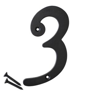 Vintage Traditional Serif 5 Inch Iron House Number for Address Plaque ...