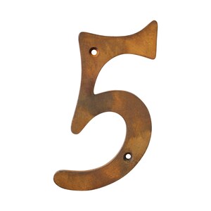 Vintage Traditional 5 Inch Iron House Number for Address Plaque ...