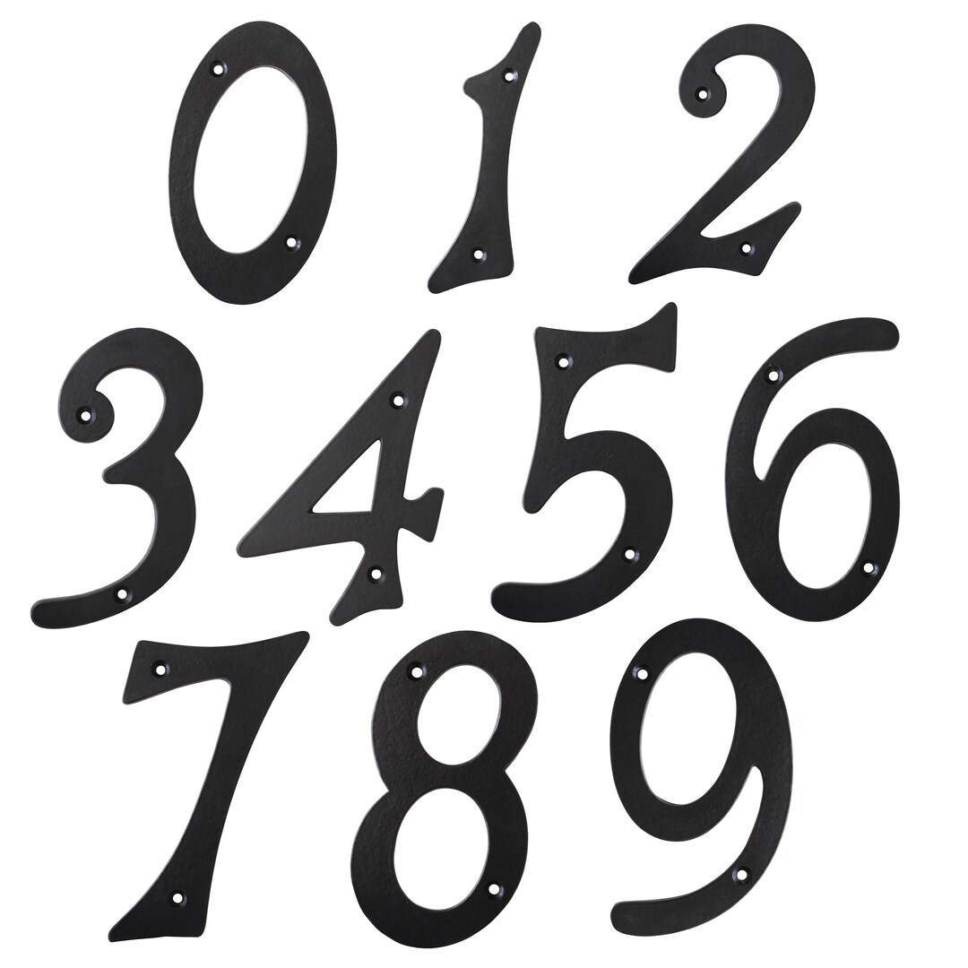 Vintage Traditional 5 Inch Iron House Number for Address Plaque ...