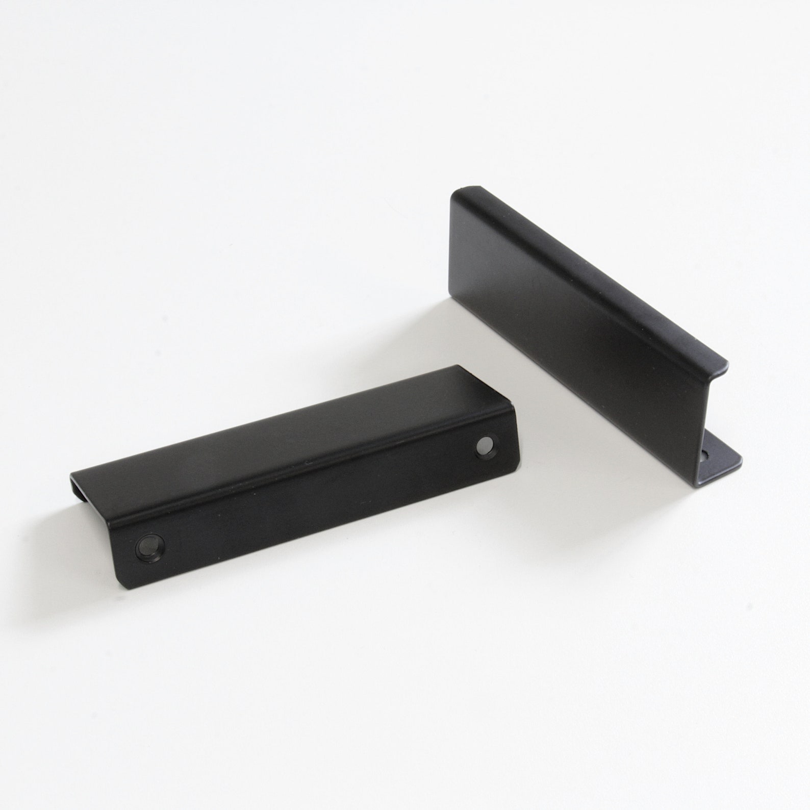 Matte Black Modern Industrial Stainless Steel Finger Edge Pull - Etsy