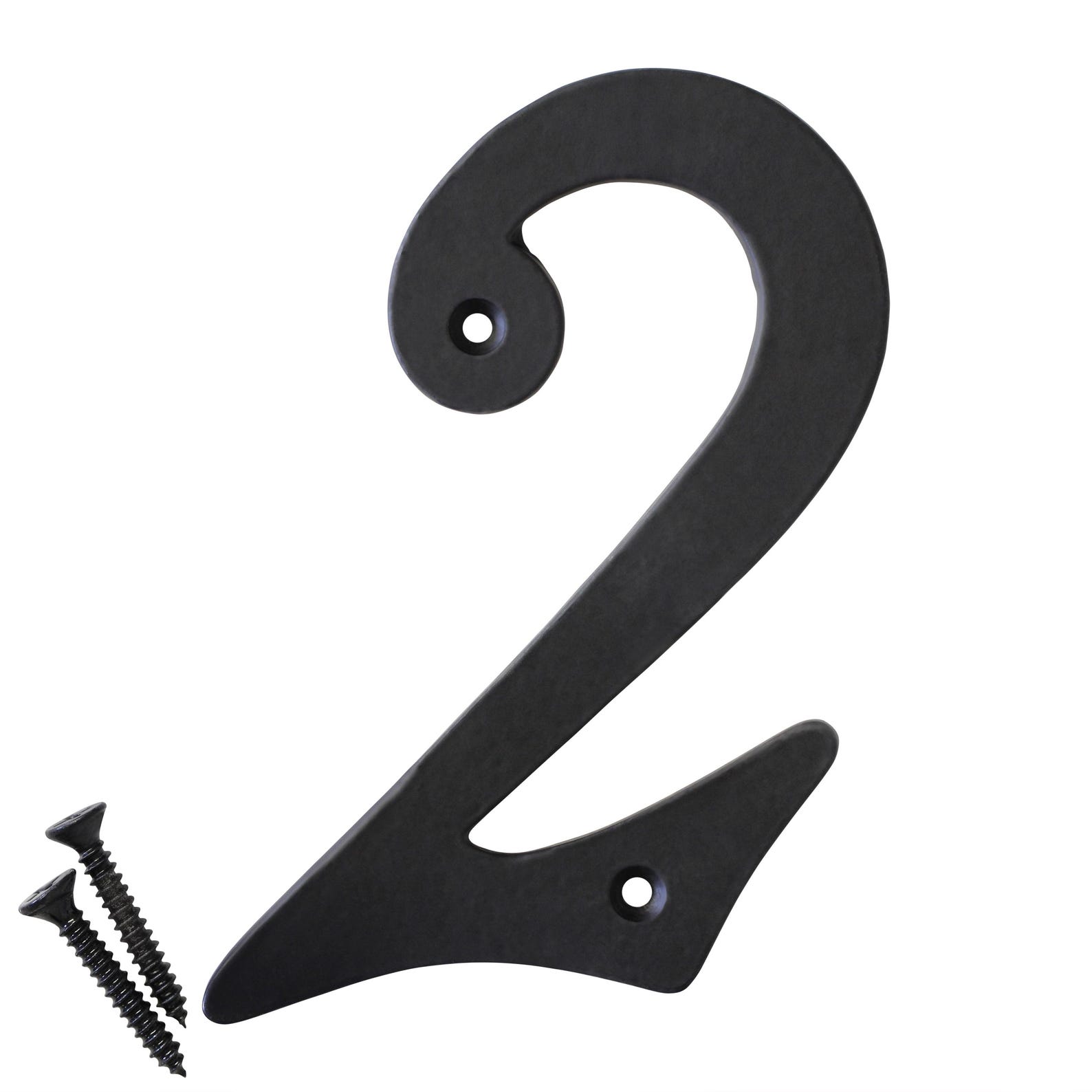 Vintage Traditional Serif 5 Inch Iron House Number for Address Plaque ...