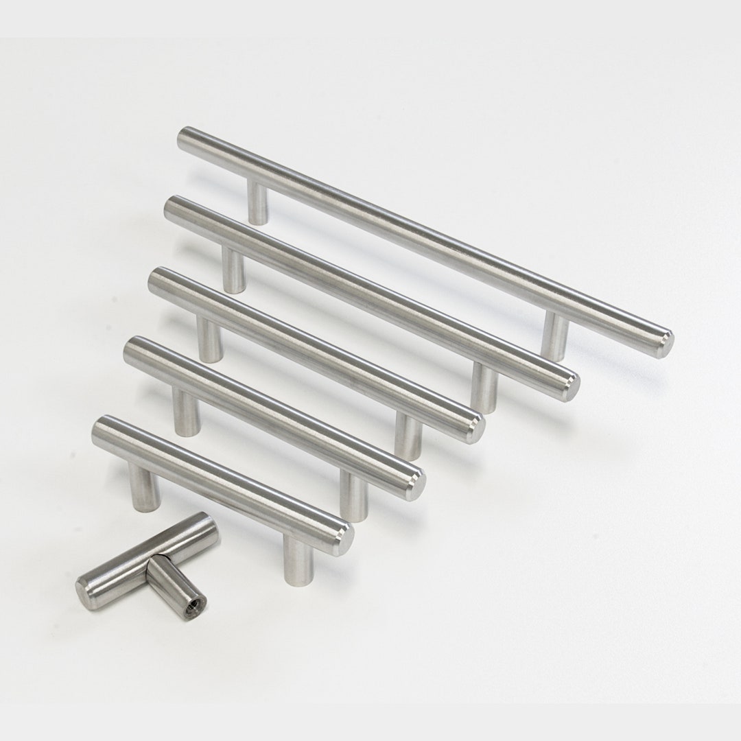 Modern Round T-bar Stainless Steel Handle Pull for Drawers and Cabinets ...