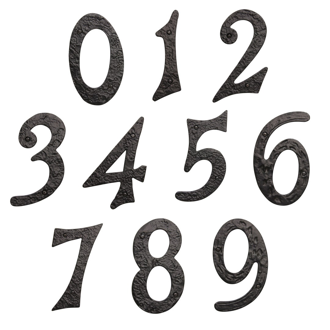 Vintage Classic 6 Inch Iron House Number for Address Plaque, Mailbox ...