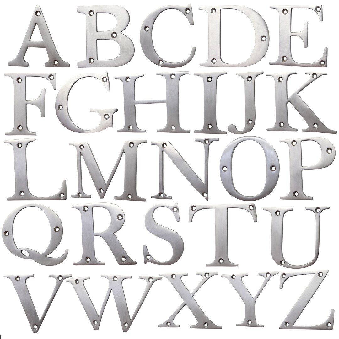 Modern 3 Inch Brass House Letter for Address Plaque, Mailbox, and Metal ...