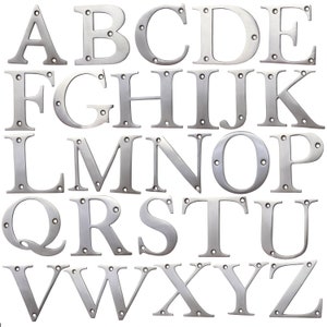 Modern 3 Inch Brass House Letter for Address Plaque, Mailbox, and Metal ...