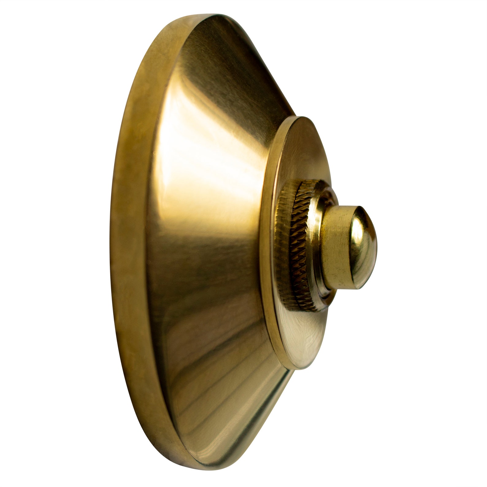 Modern Industrial Hand Finished Round Brass Door Bell Push in | Etsy