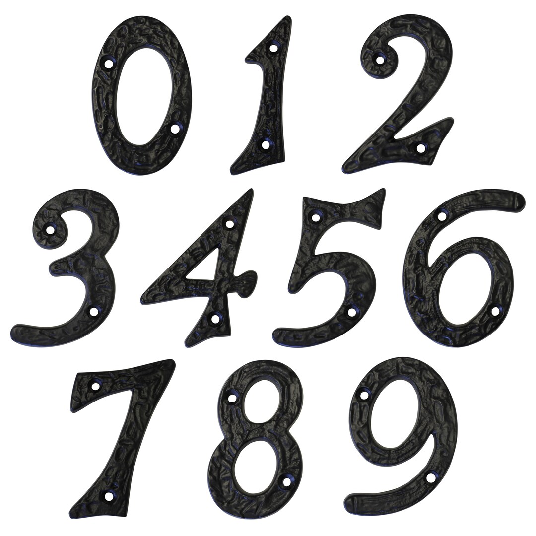 Vintage Classic 3 Inch Iron House Number for Address Plaque, Mailbox ...