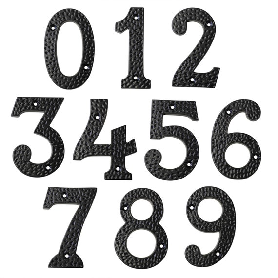 Modern Country 4 Inch Iron House Number for Address Plaque | Etsy