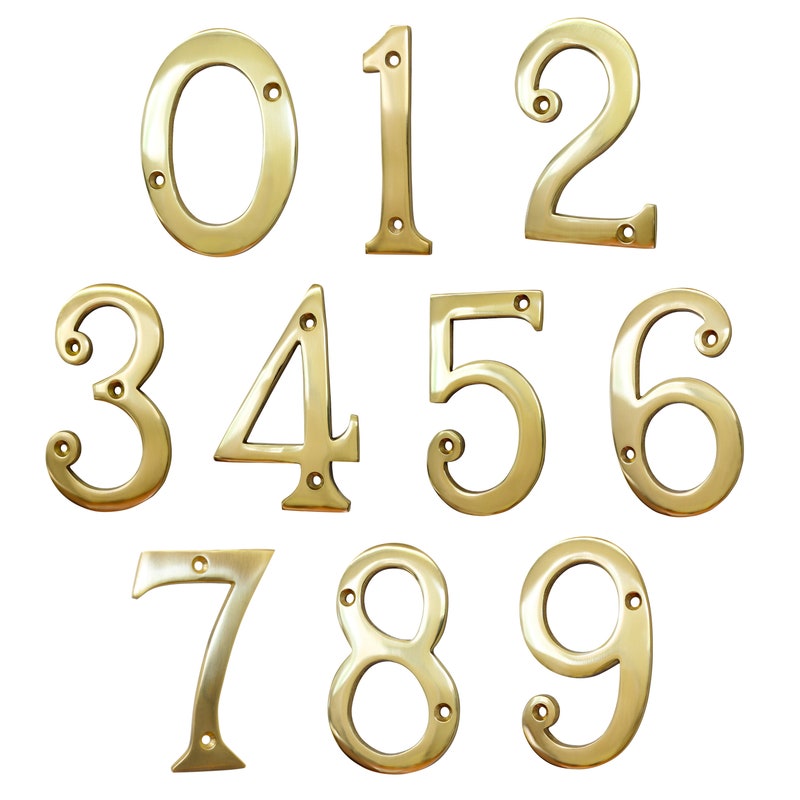 Brass House Numbers - Etsy