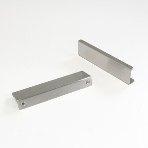 Brushed Stainless Steel Modern Industrial Stainless Steel Finger Edge ...