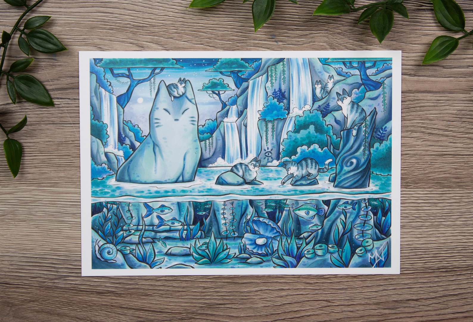 Monochromatic Magical Cat Scenes - Matte Art Prints - Signed - Etsy