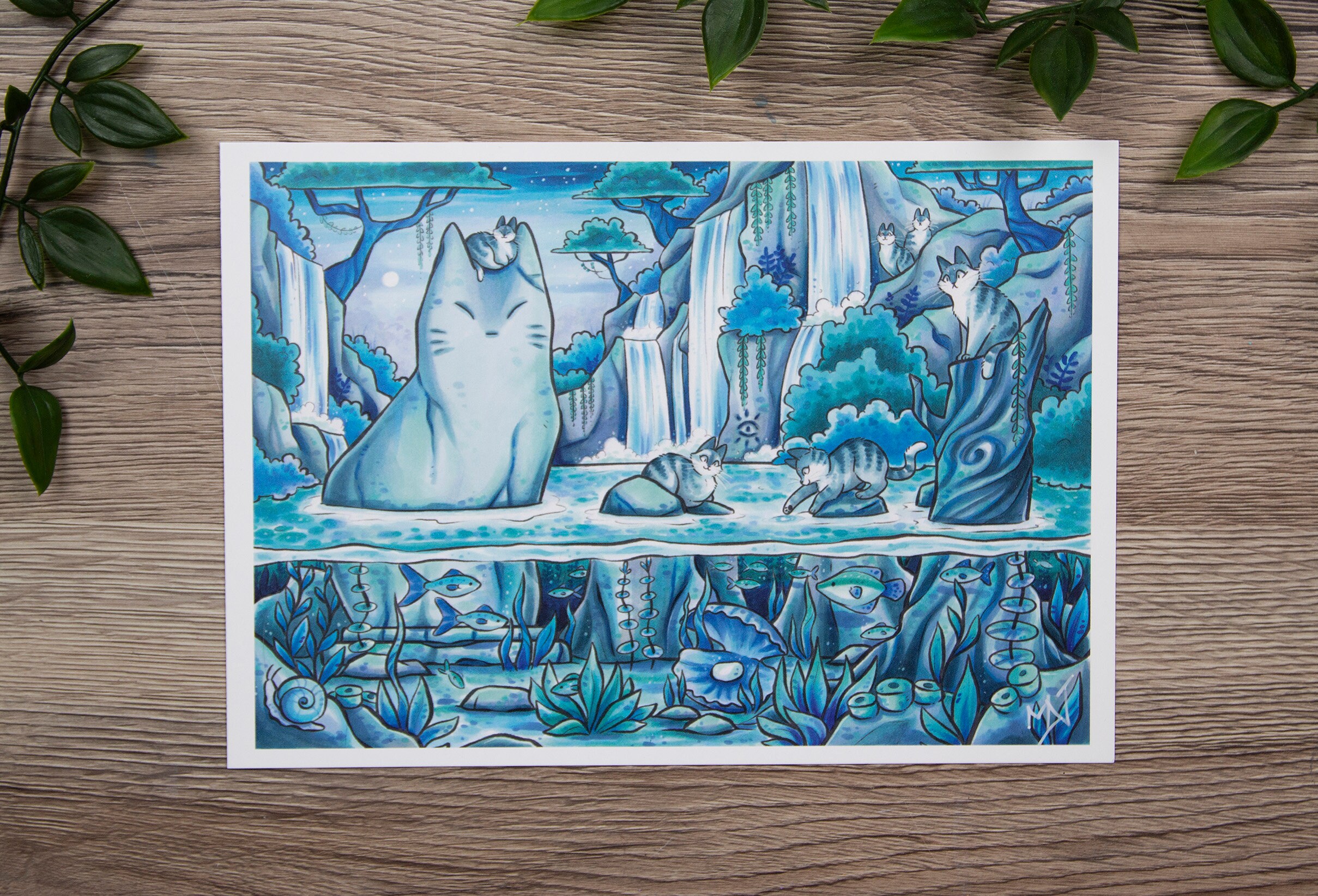 Monochromatic Magical Cat Scenes - Matte Art Prints - Signed - Etsy