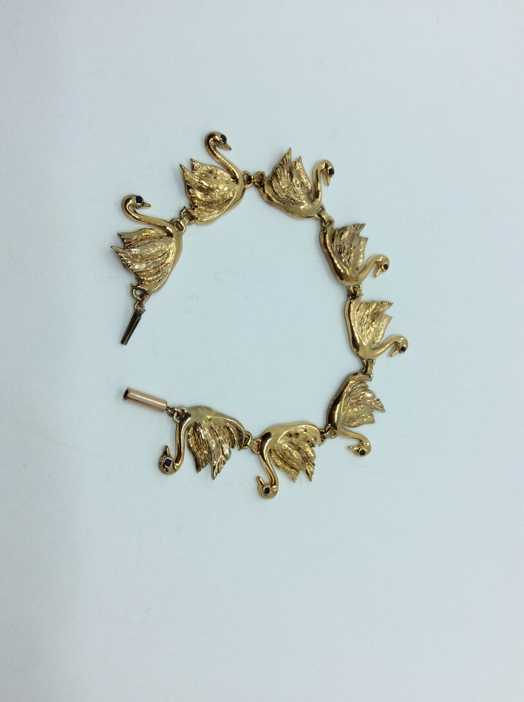 8 Swans a Swimming Salesman Sample by Sterling With a Gold Wash and ...