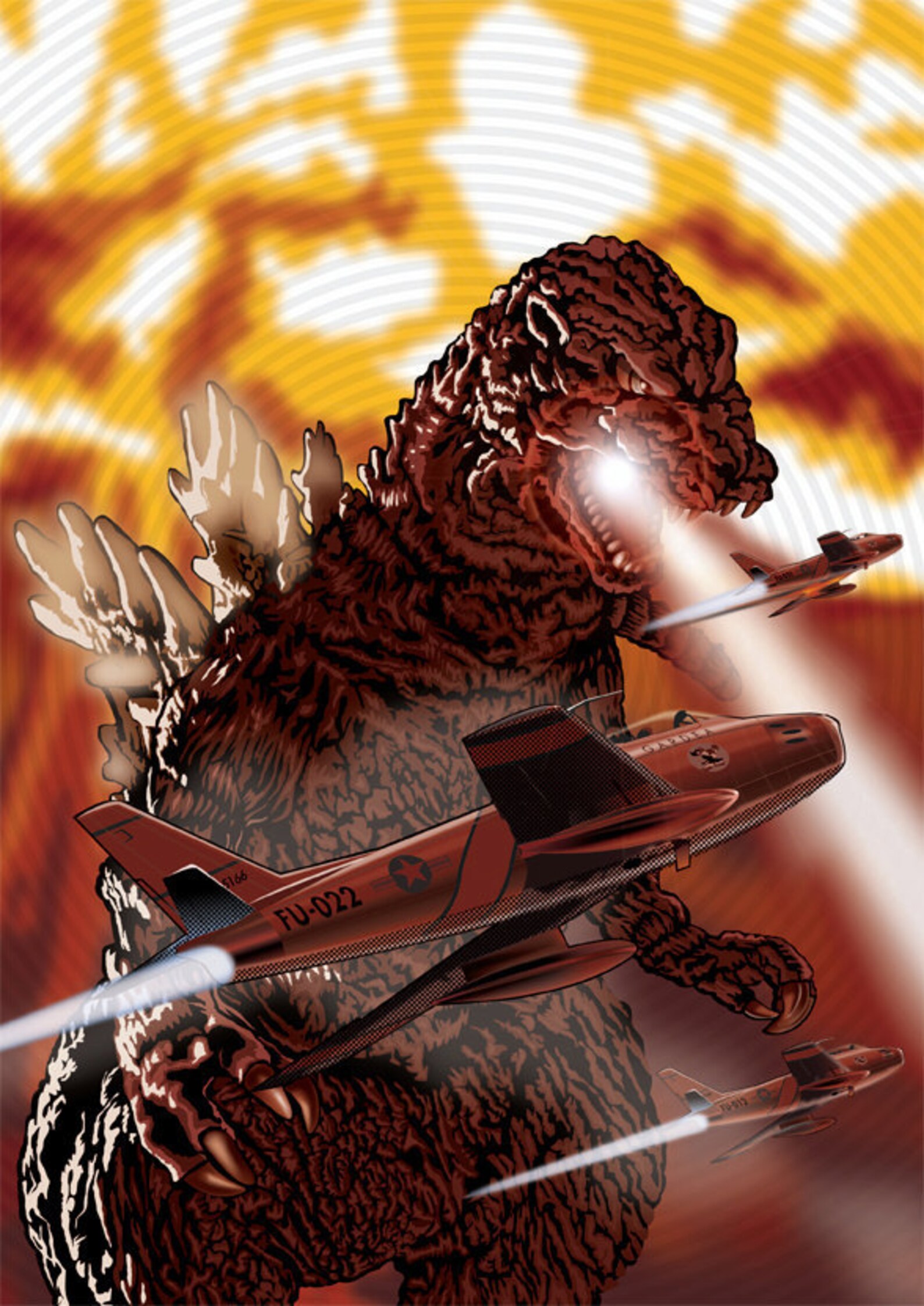 Godzilla Versus the F-86 Saber Jet Squadron - Etsy