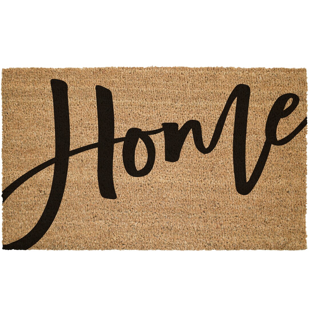 Home Cursive Font Outdoor Coir Welcome Door Mat Housewarming - Etsy
