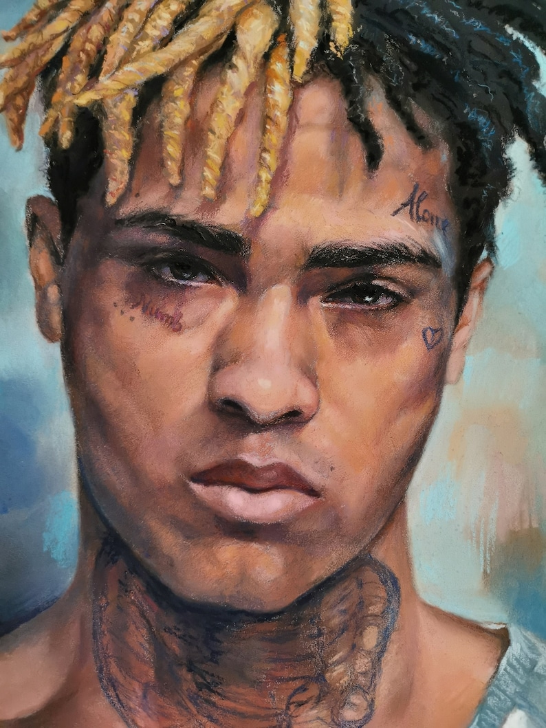 Pastel Portrait in Memory of Xxxtentacion, Portrait Painting, Rap ...