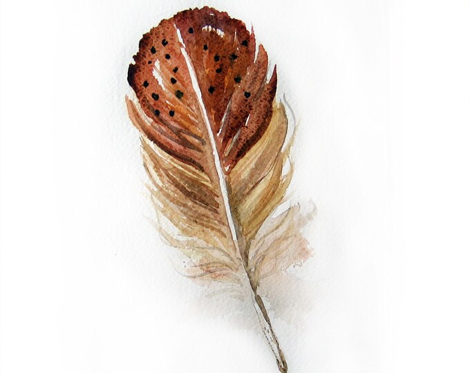 Watercolor Feather-watercolor Painting of Feather-feather Painting ...
