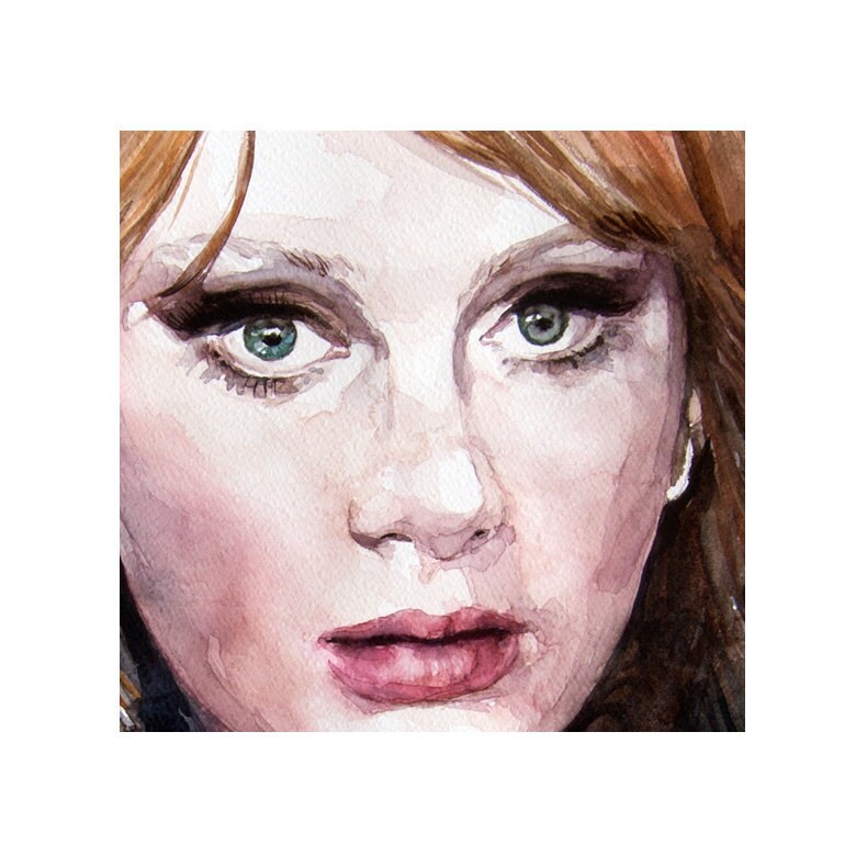 Watercolour Portrait Painting- Adele. Custom Portrait From Photo - Etsy