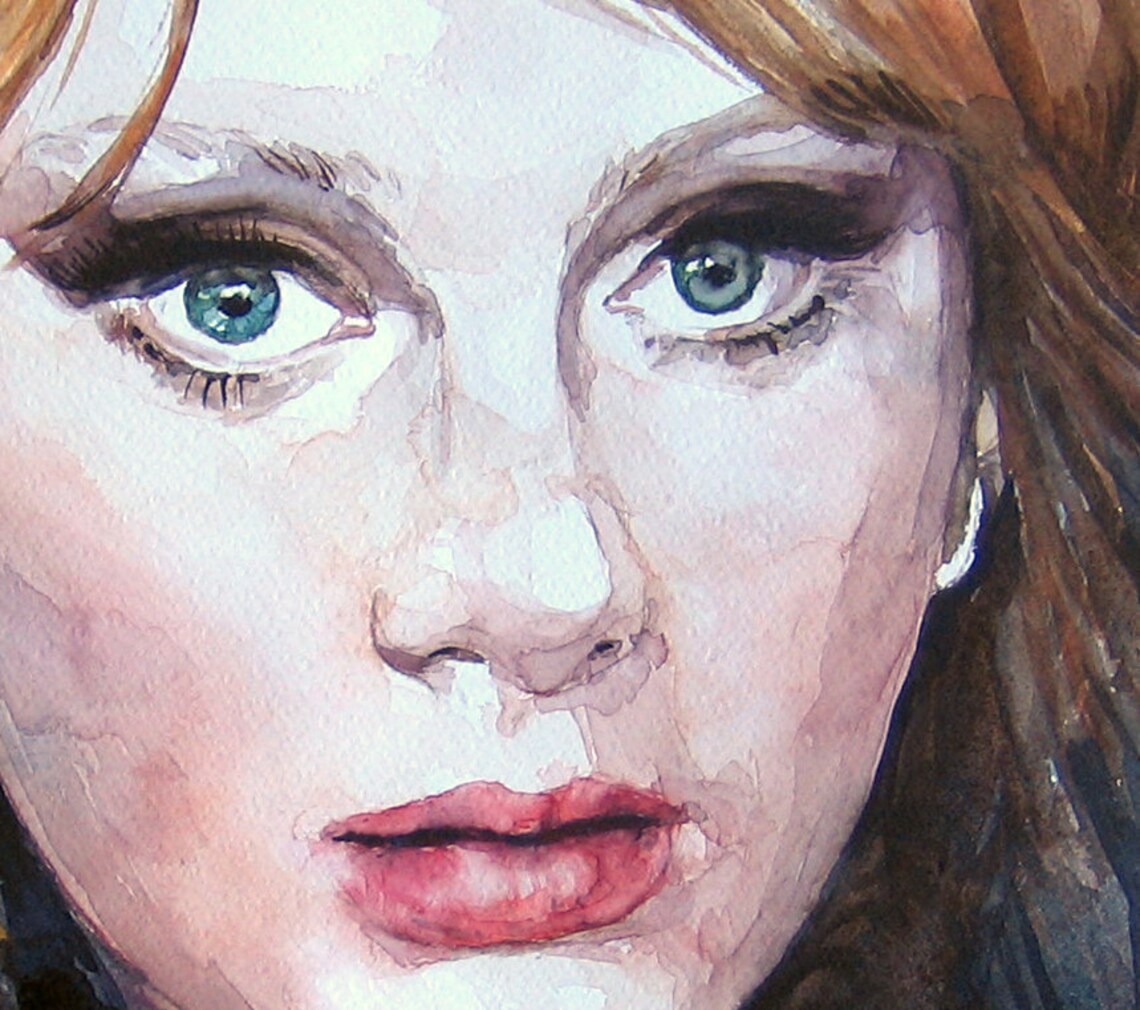 Watercolour Portrait Painting- Adele. Custom Portrait From Photo - Etsy