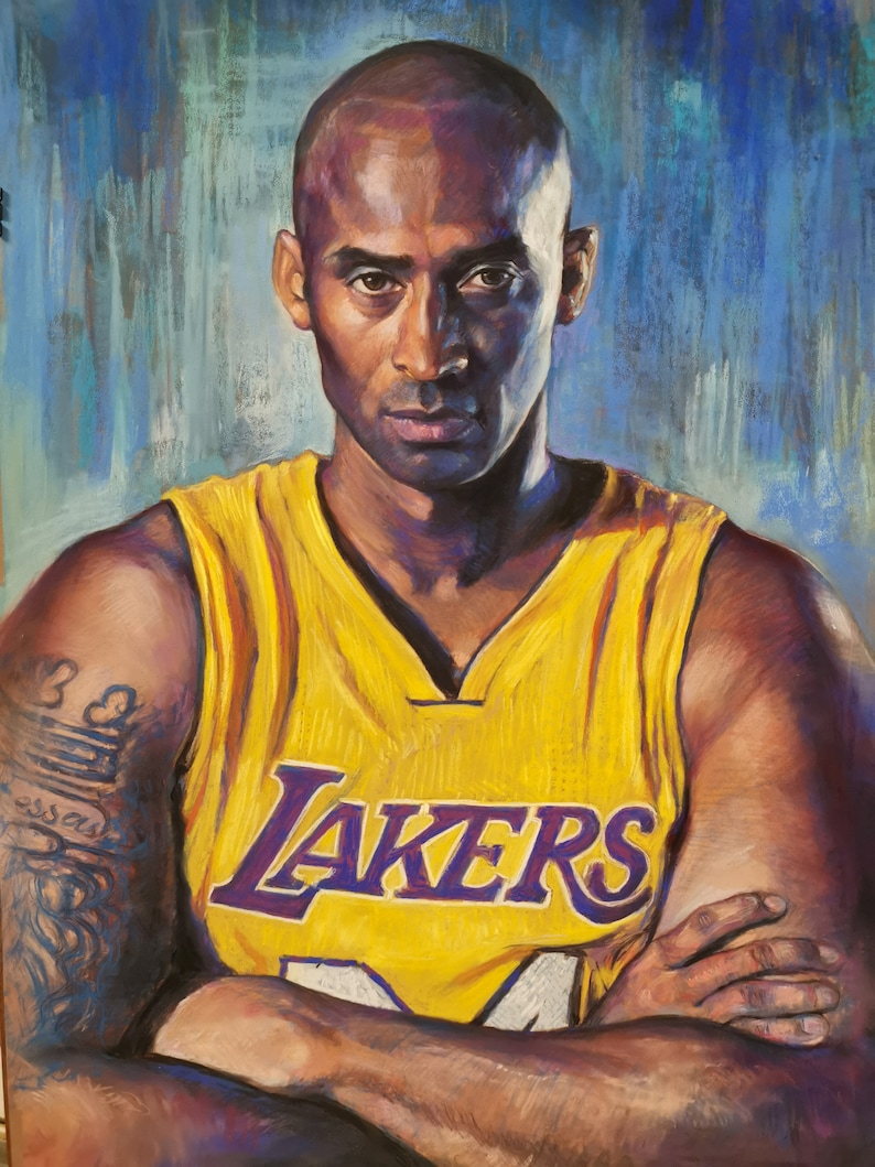 Original Kobe Bryant portrait Black Mamba tribute, LA LAkers, NBA ...