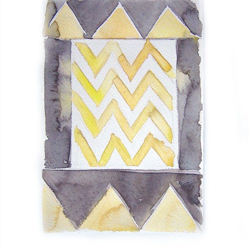 Chevron Painting - Etsy