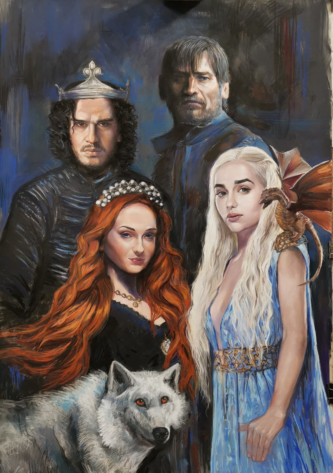 Game of Thrones Pastel Portrait Print – GOT Fan Art - Etsy