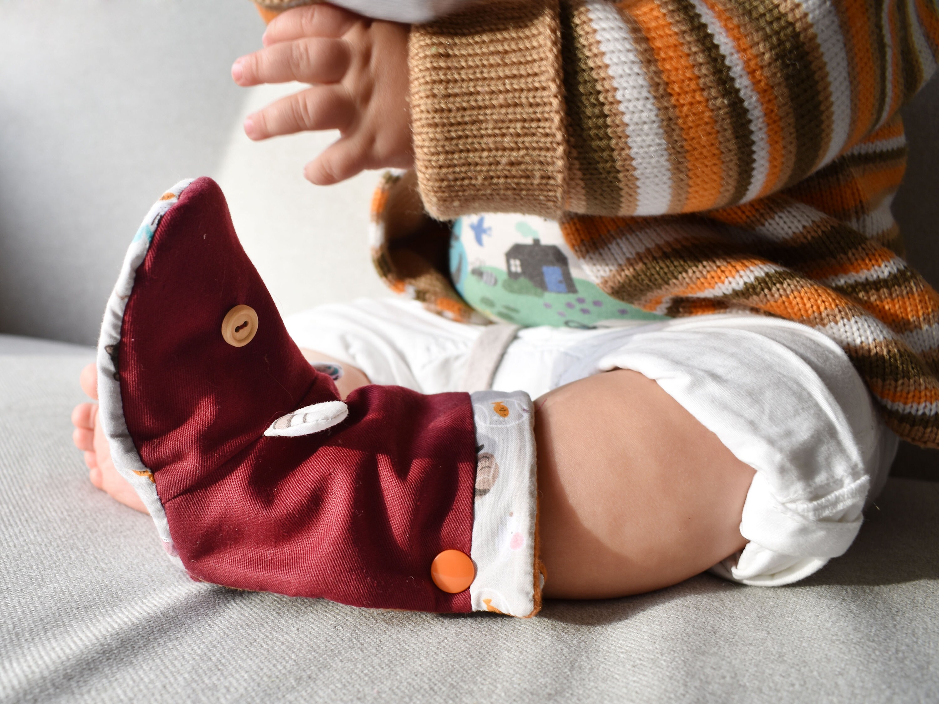 Baby Mouse Boots Soft Sole Booties Cotton Fleece Baby High - Etsy