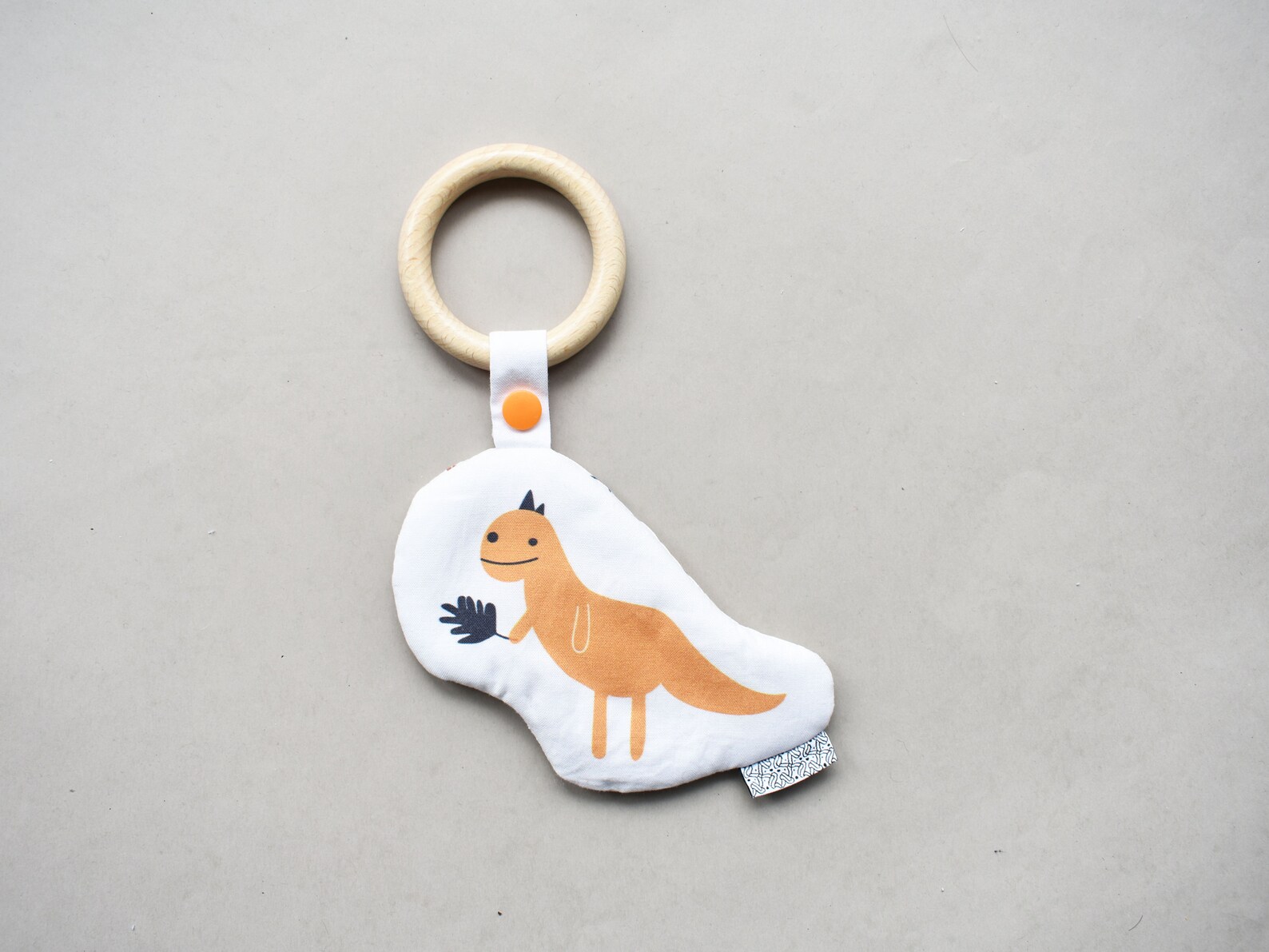 Dino Teething Ring Mustard Dinosaur Wooden Teether - Etsy