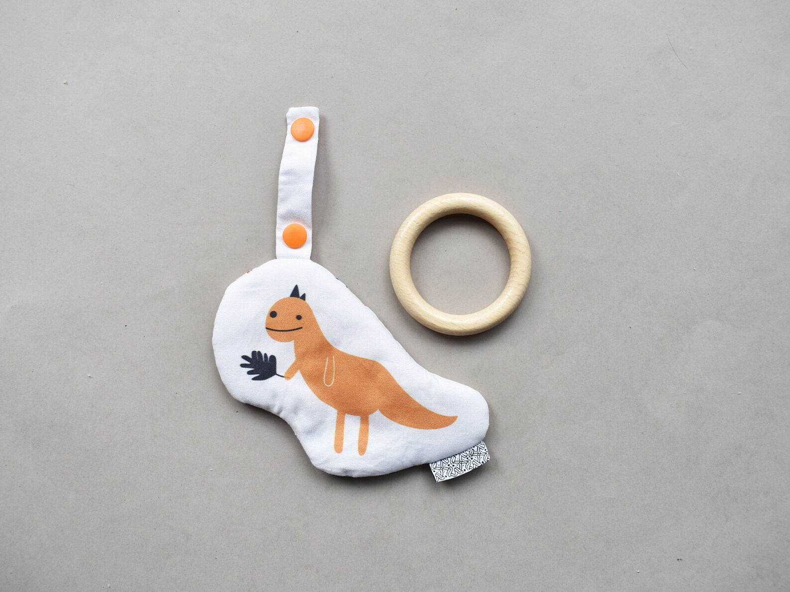 Dino Teething Ring Mustard Dinosaur Wooden Teether - Etsy