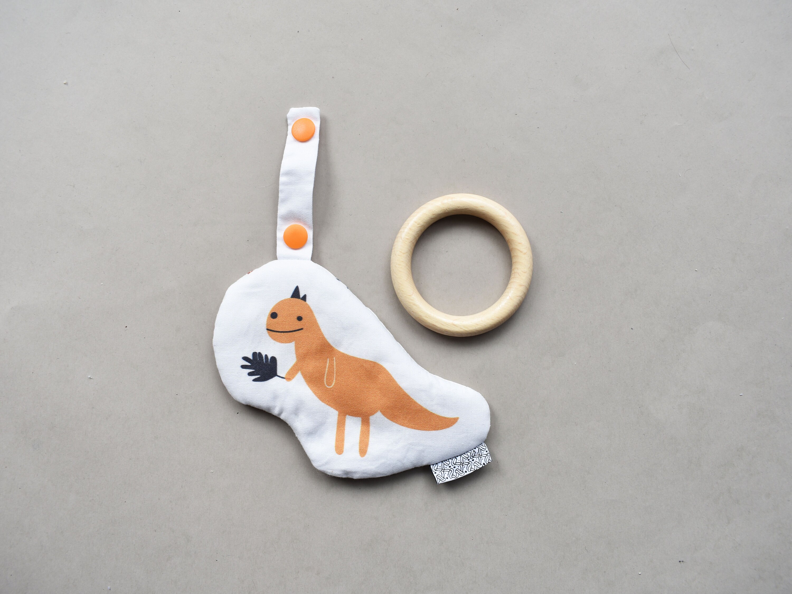 Dino Teething Ring Mustard Dinosaur Wooden Teether - Etsy