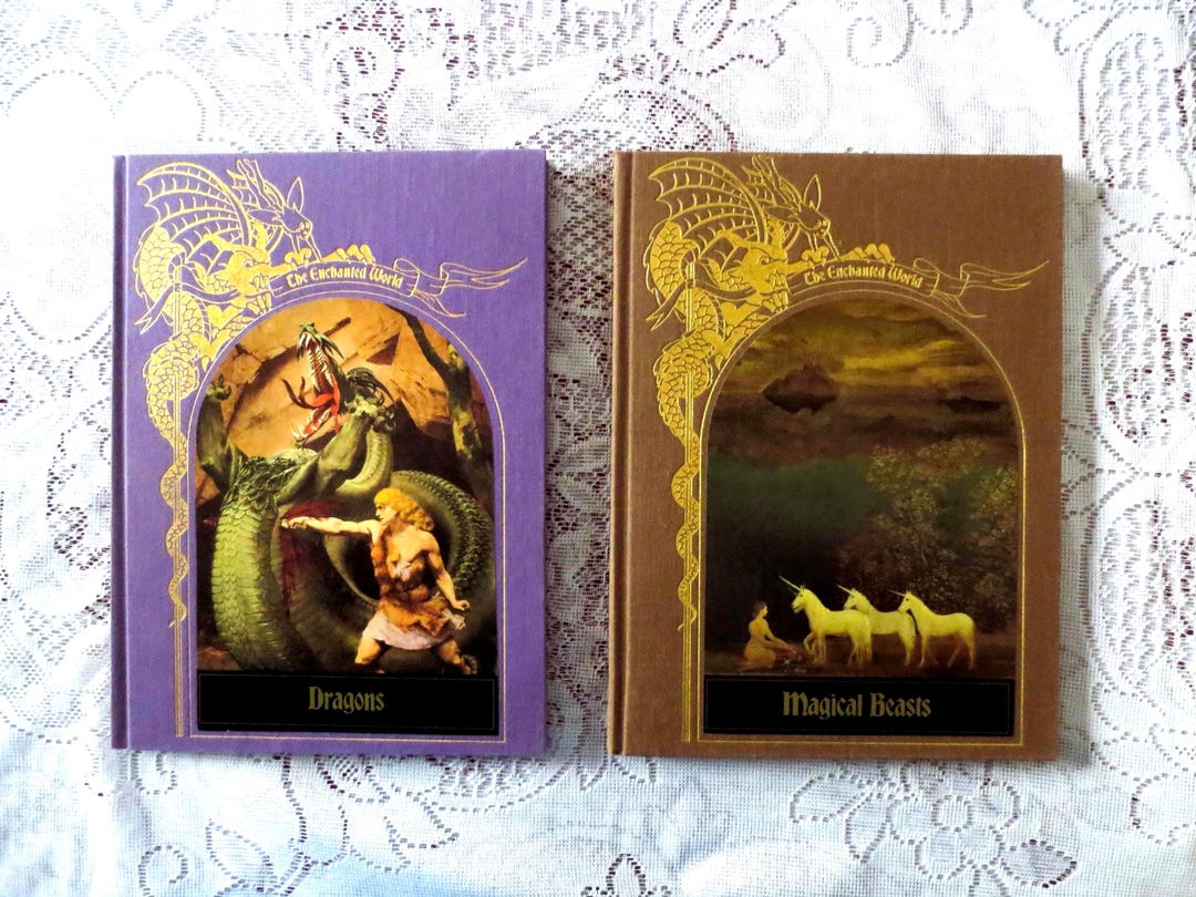 2 Books MAGICAL BEASTS & DRAGONS 1980's Time-life Enchanted World ...