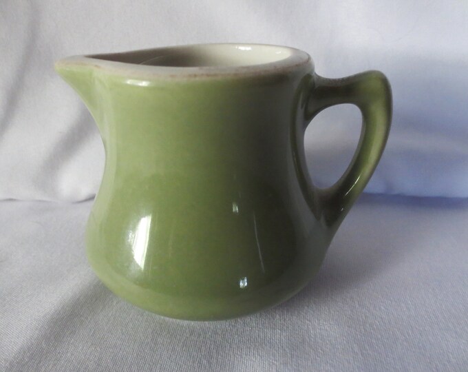 Vintage HALL USA POTTERY Small Creamer 2 1/2" in Height Sage Green ...
