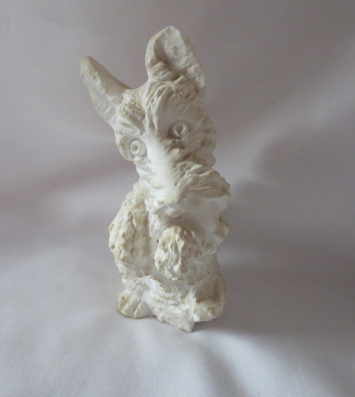 Vintage DOG FIGURINE CHALKWARE White Terriers Scottie Scottish 1950s ...