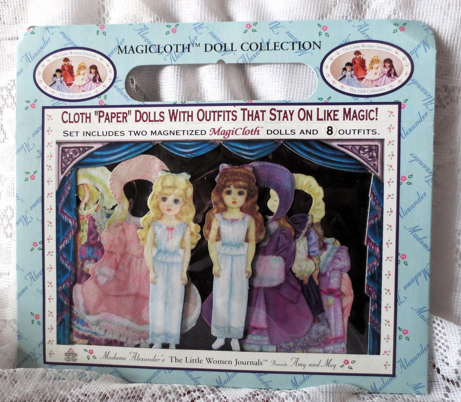 Amy & Meg LITTLE WOMEN Magicloth 'paper' Dolls Magic Outfits Madam ...