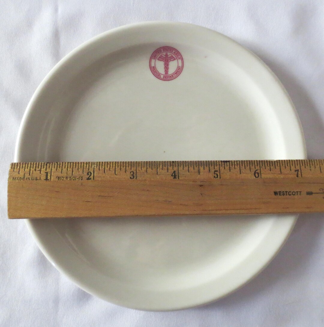 WWII ARMY PLATE United States Medical Department 7.25" Dinnerware Circa ...