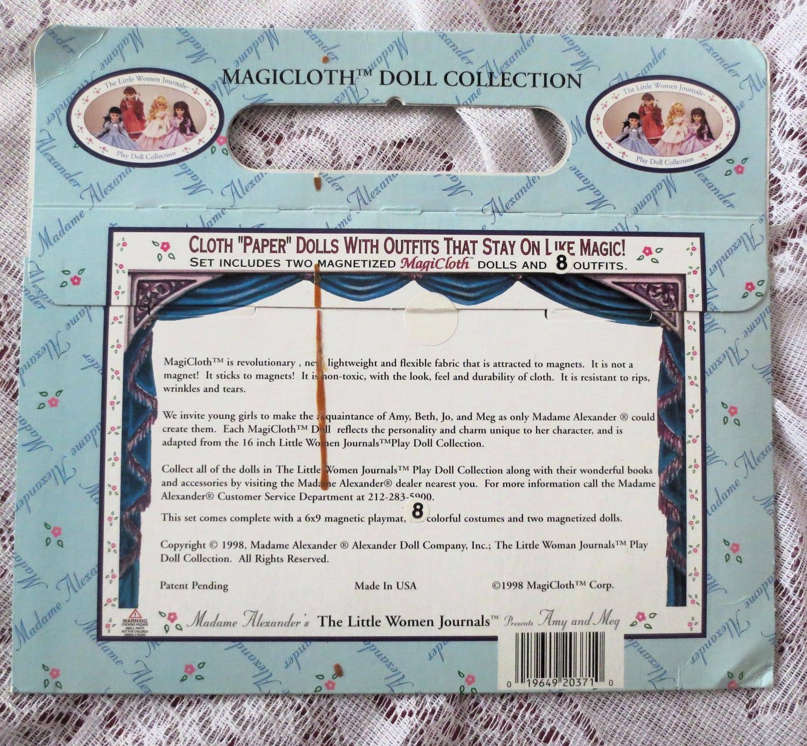 Amy & Meg LITTLE WOMEN Magicloth 'paper' Dolls Magic Outfits Madam ...