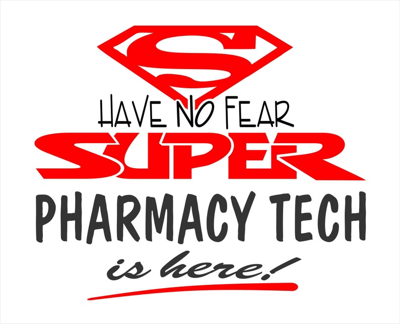 SVG Super Pharmacy Tech DXF PNG Cricut Cut Files, I - Etsy