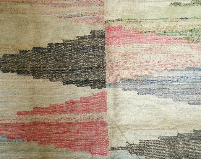 European Hand Loomed Rag Rug Multicolor Farmhouse Style Tapestry ...